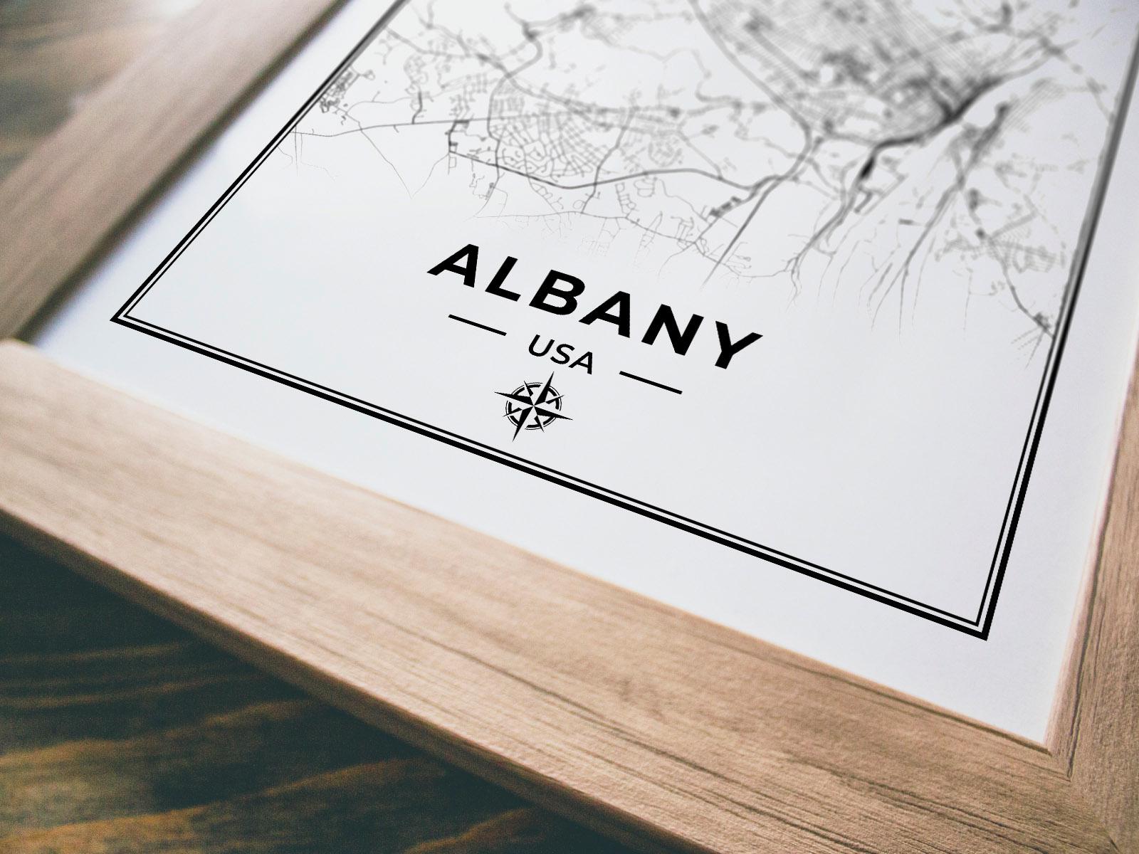 Albany NY Map Print | Map of Albany New York | Digital Download - Etsy