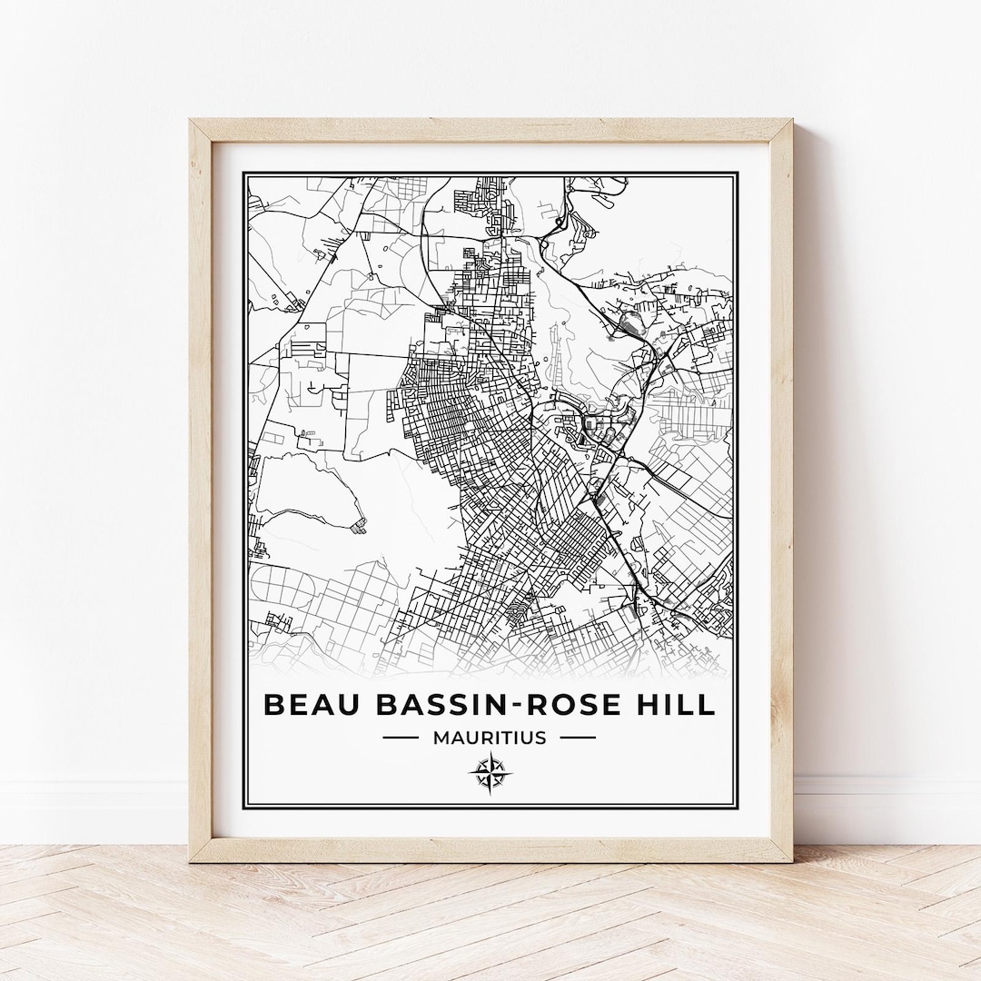 Beau Bassin-rose Hill Map Print | Map of Beau Bassin-rose Hill ...