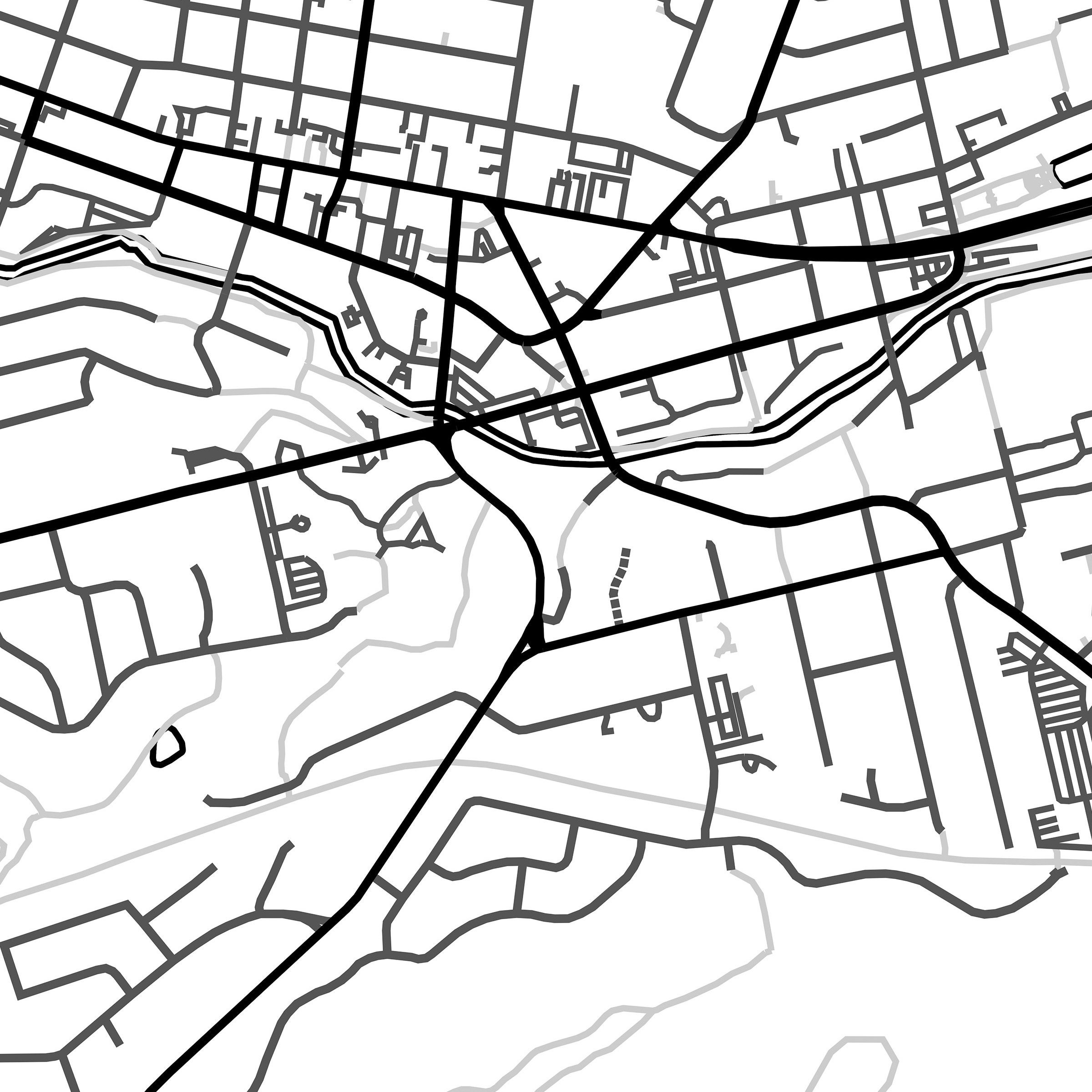 Dundas Map Print Map of Dundas Ontario Black & White | Etsy