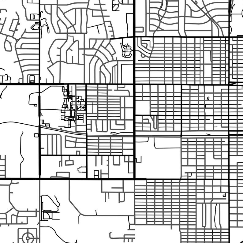 Lawton Map Print | Map of Lawton Oklahoma | Digital Download - Etsy