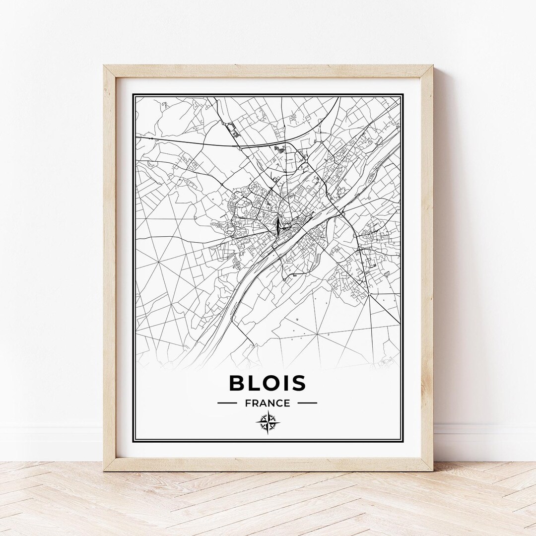 Blois Map Print | Map of Blois France | Digital Download - Etsy