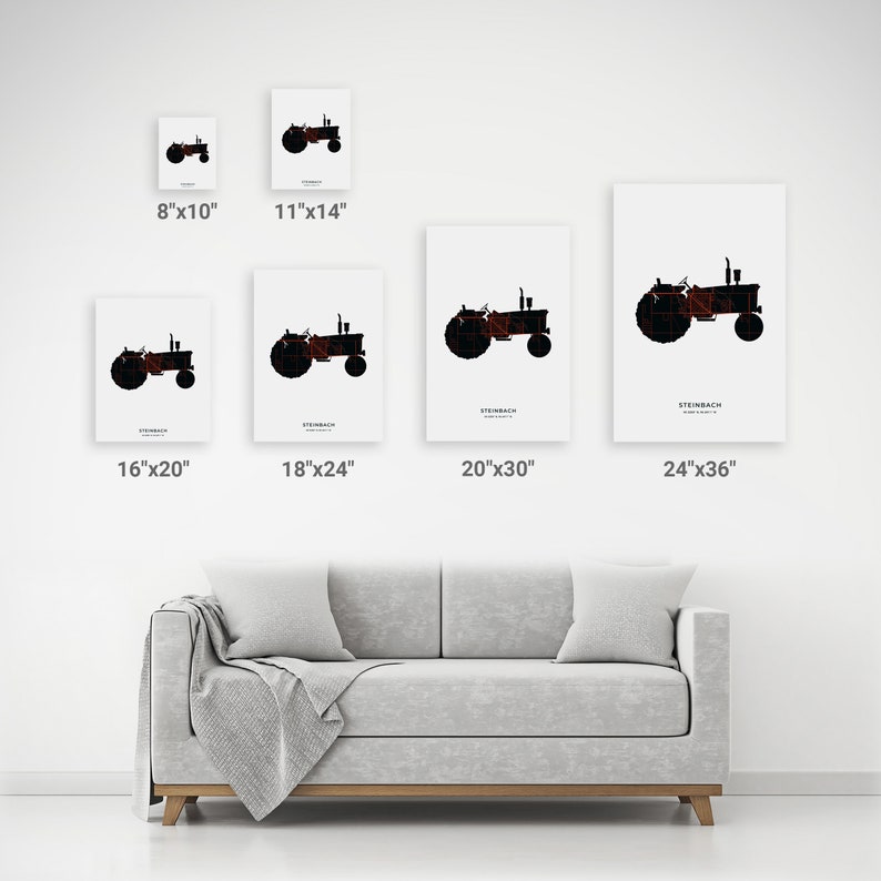 Steinbach Tractor Print | Map of Steinbach Manitoba | Digital Download ...