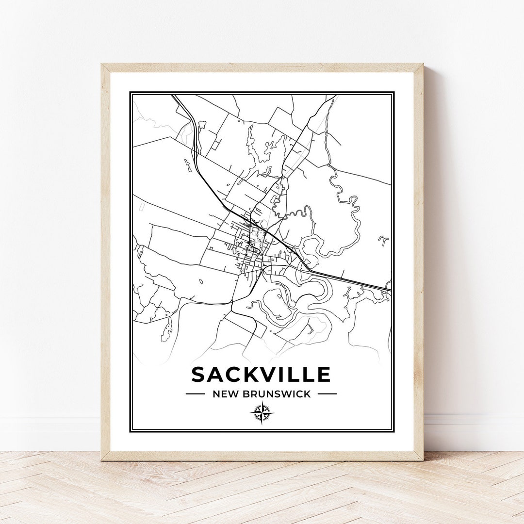 Sackville New Brunswick Map Print | Map of Sackville New Brunswick ...