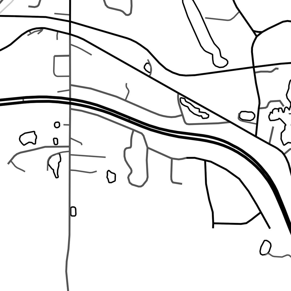 Eastman Map Print | Map of Eastman Québec | Black & White | Digital ...