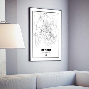 Meerut Map Print | Map of Meerut India | Digital Download - Etsy