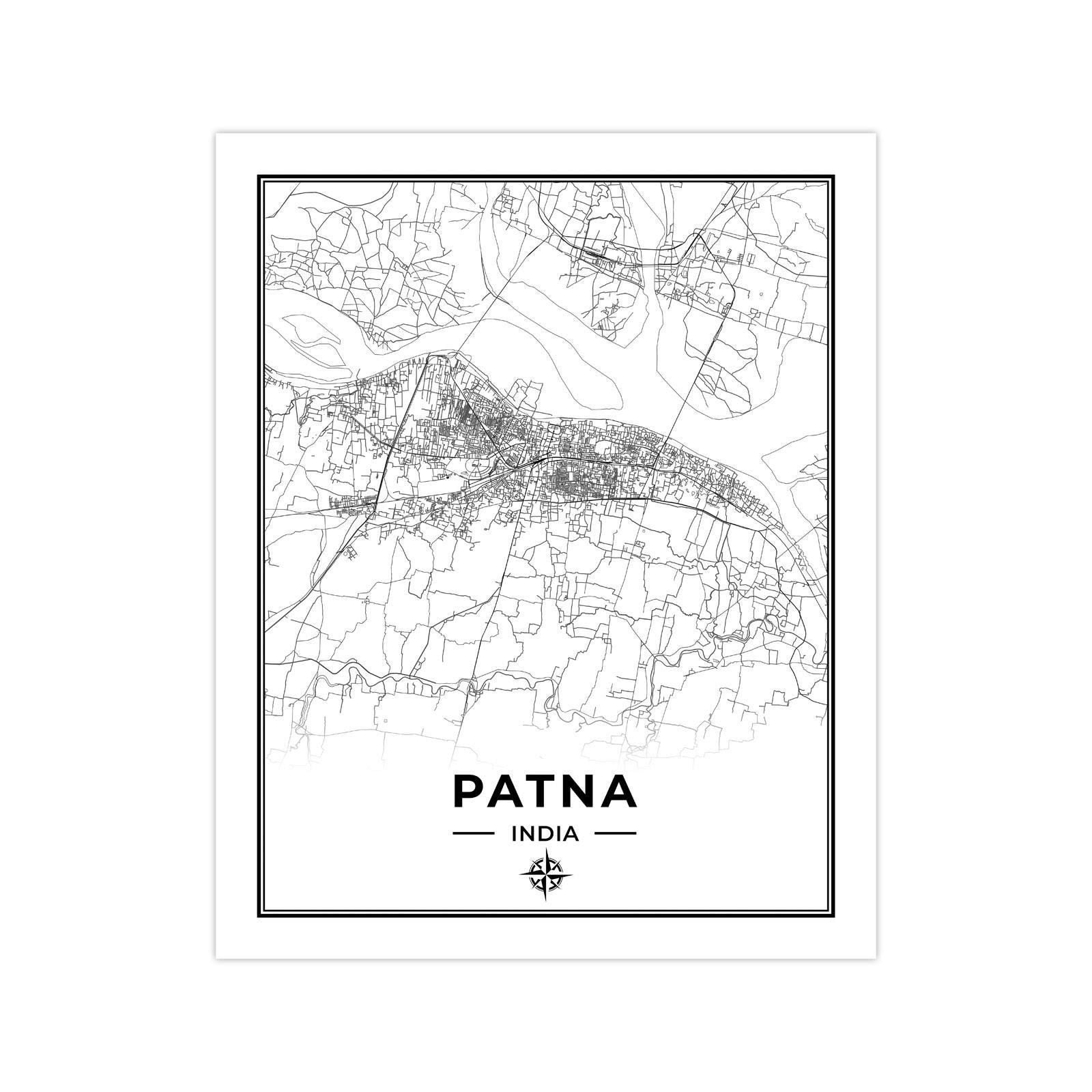Patna Map Print | Map of Patna India | Digital Download - Etsy