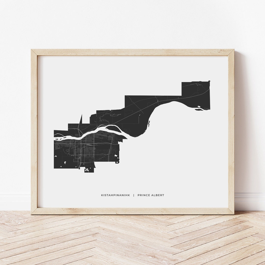 Prince Albert Heritage Map Print | Map of Prince Albert Saskatchewan ...
