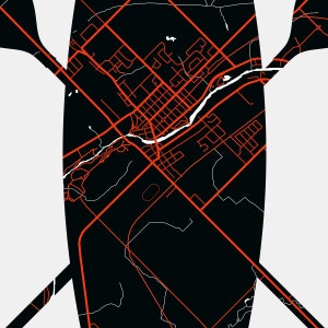 Elora Canoe Print | Map of Elora Ontario | Digital Download - Etsy