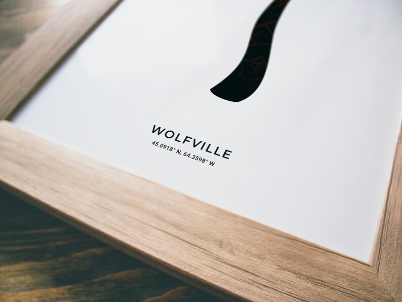 Wolfville Axe Print Map of Wolfville Nova Scotia - Etsy