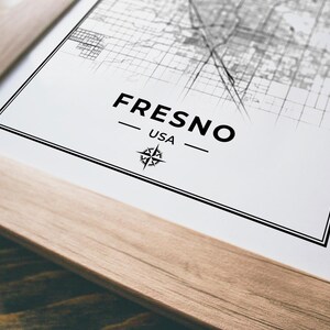 Fresno Map Print | Map of Fresno California | Digital Download - Etsy