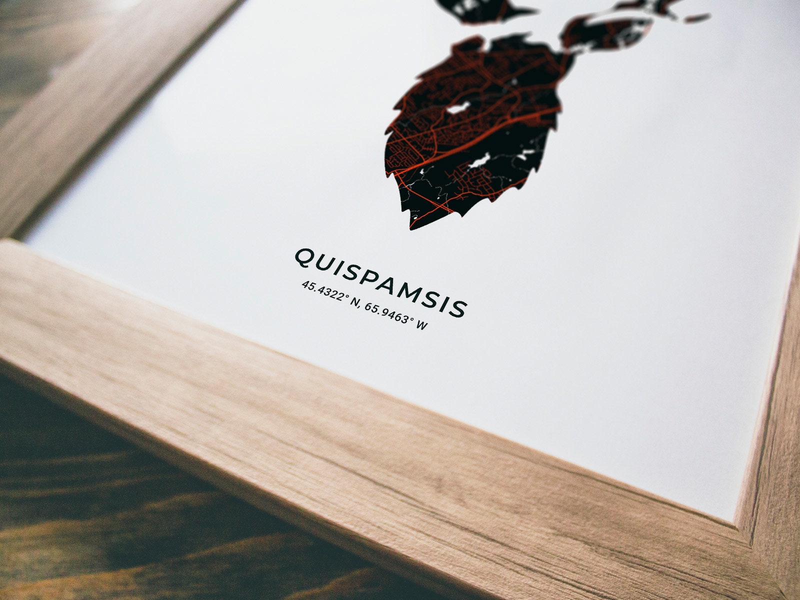 Quispamsis Stag Print Map of Quispamsis New Brunswick - Etsy Canada