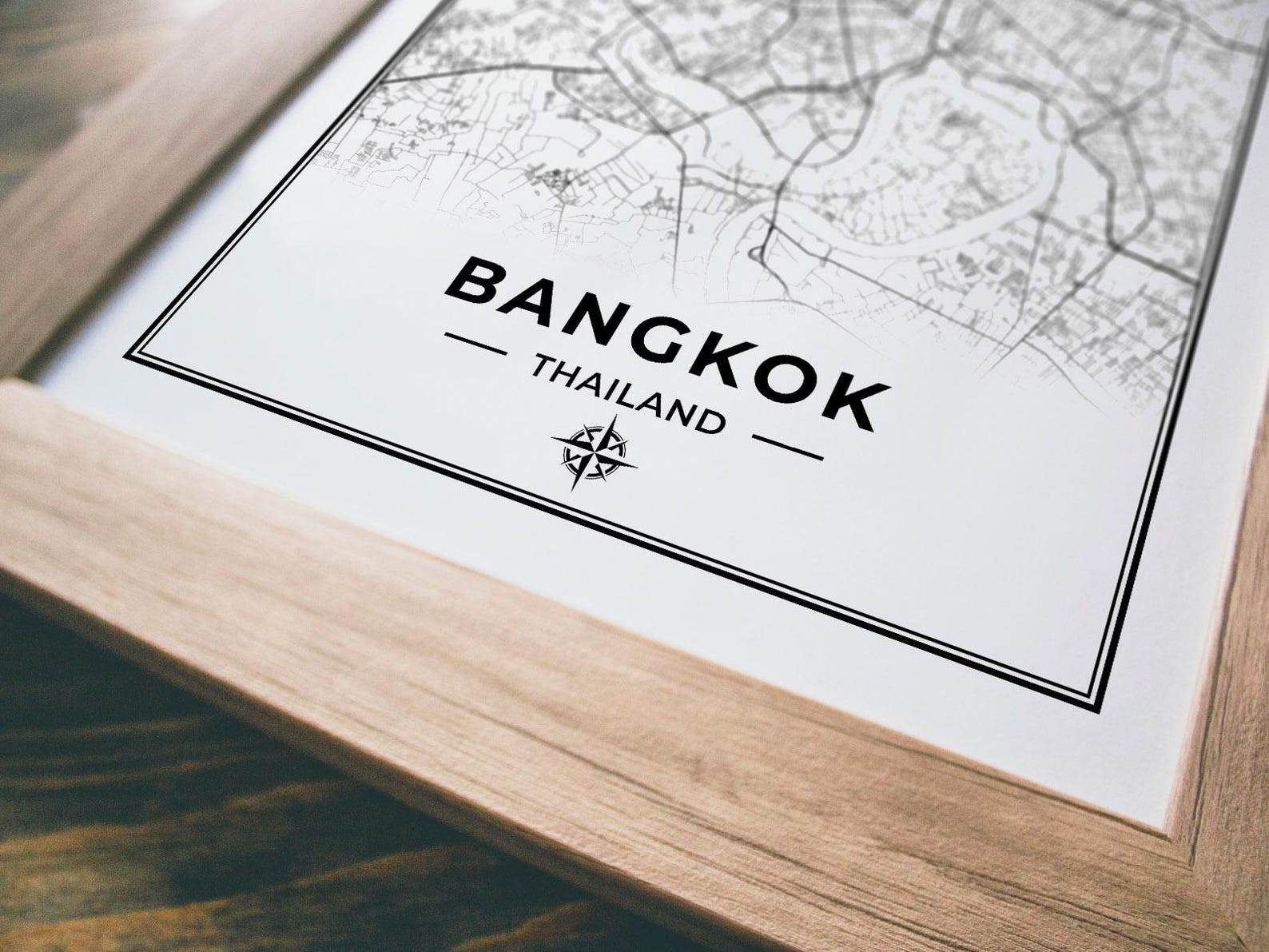 Bangkok Map Print | Map of Bangkok Thailand | Digital Download - Etsy
