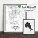 Aurora Map Print | Map of Aurora Ontario | Black & White | Digital ...