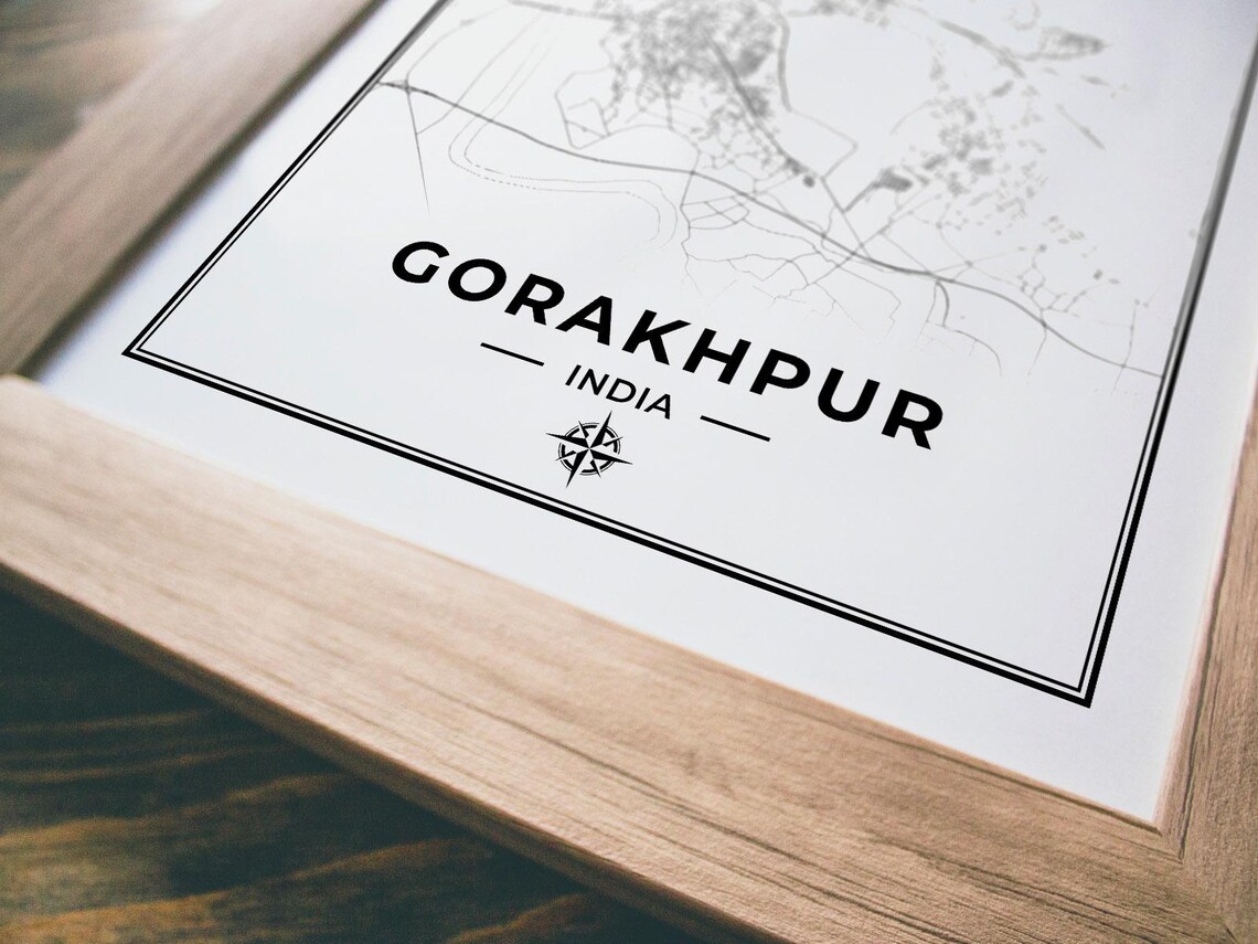 Gorakhpur Map Print | Map of Gorakhpur India | Digital Download - Etsy