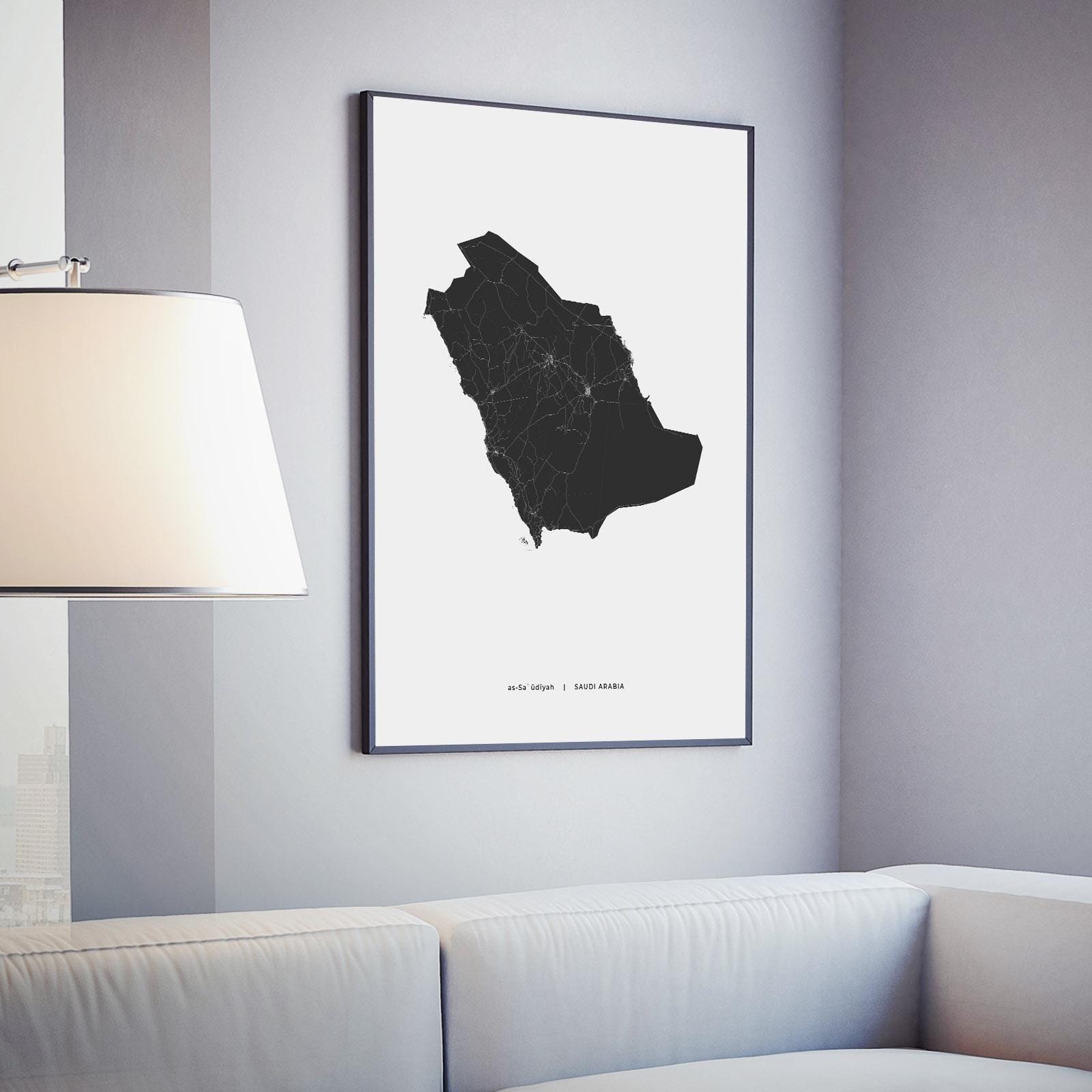Saudi Arabia Map Print | Map of Saudi Arabia | Digital Download - Etsy