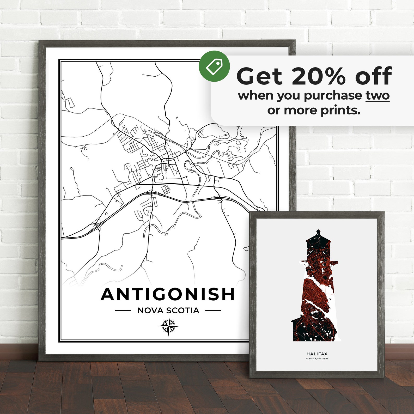 Antigonish Map Print Map of Antigonish Nova Scotia Black & - Etsy Canada