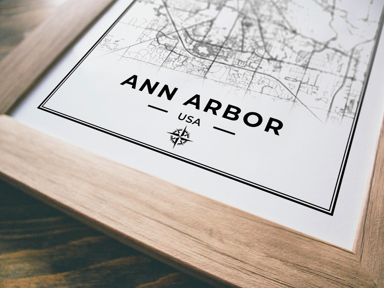 Ann Arbor Map Print | Map of Ann Arbor Michigan | Digital Download - Etsy