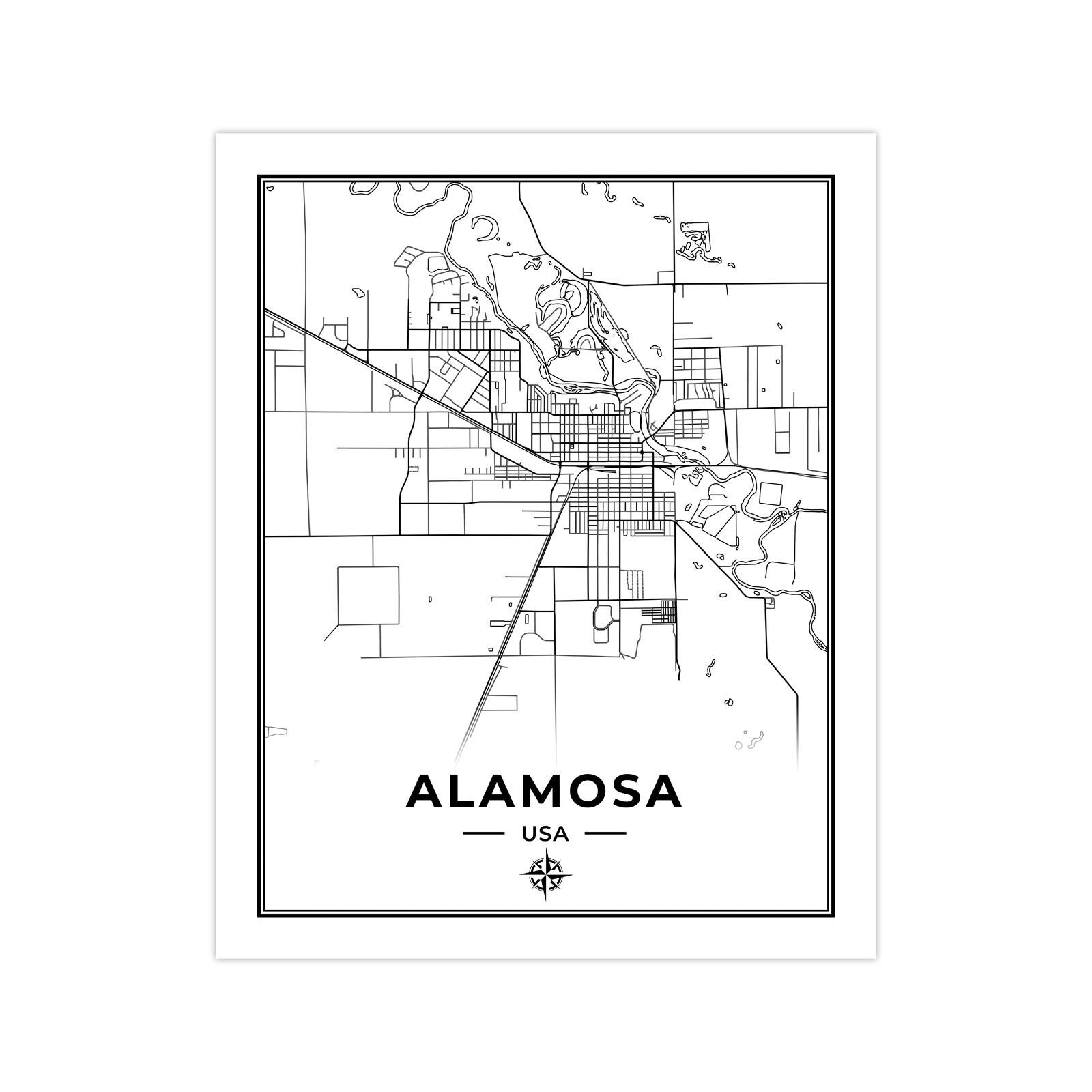 Alamosa Map Print | Map of Alamosa Colorado | Digital Download - Etsy