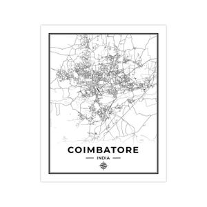 Coimbatore Map Print | Map of Coimbatore India | Digital Download - Etsy