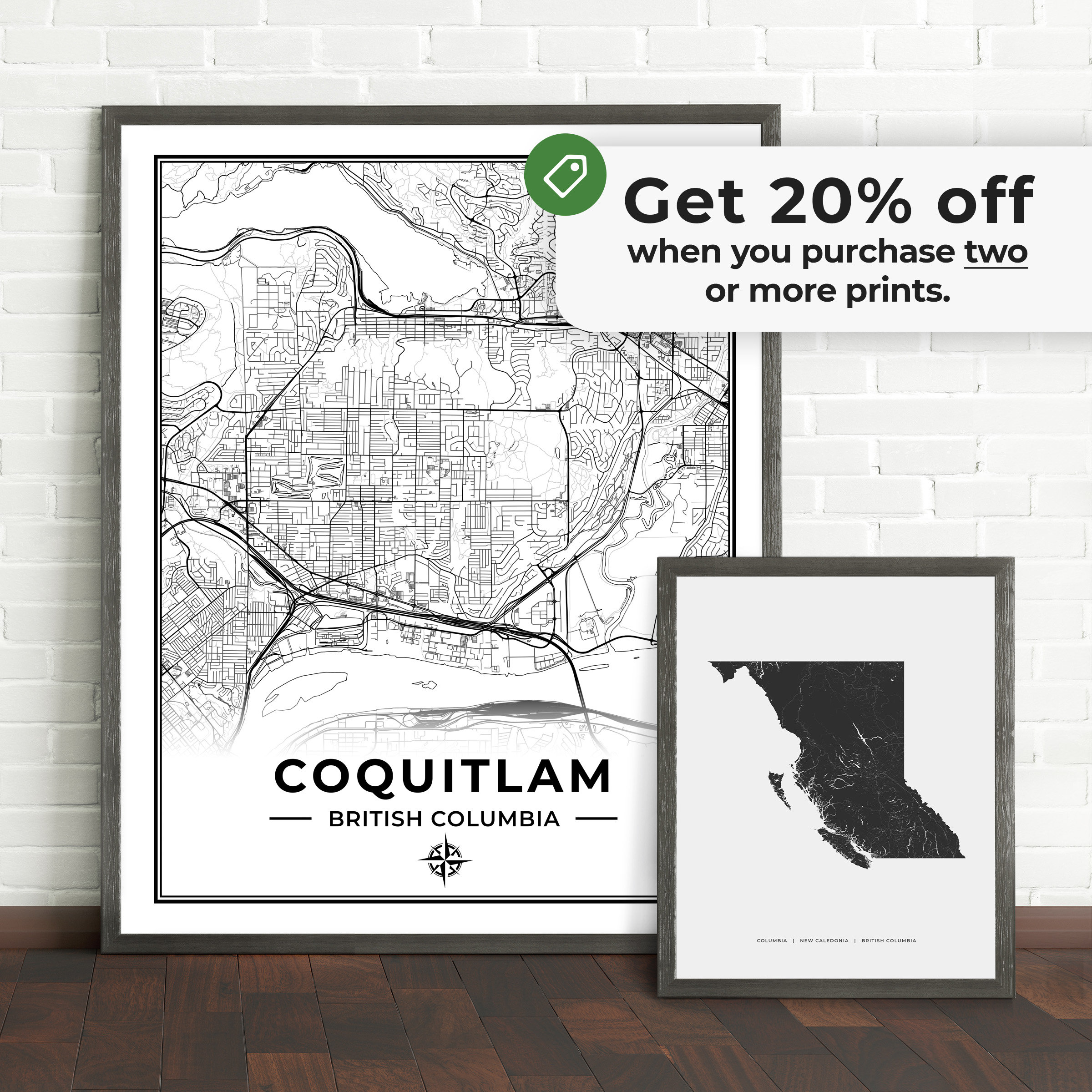 Coquitlam Map Print Map of Coquitlam British Columbia | Etsy