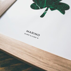 Marino Shamrock Map Print | Map of Marino Ireland | Digital Download - Etsy