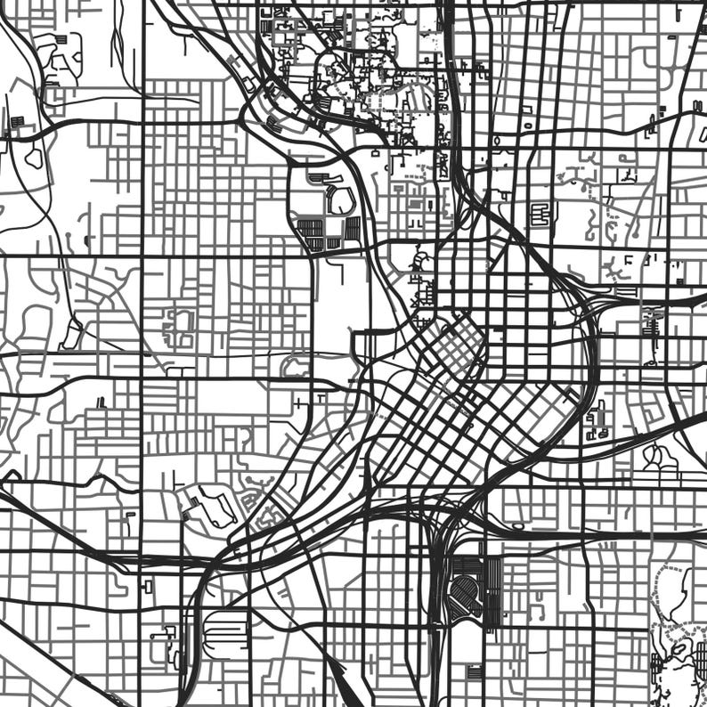 Atlanta Map Print | Map of Atlanta Georgia | Digital Download - Etsy