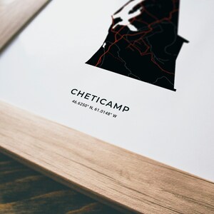 Chéticamp Harbour Lighthouse Print | Map of Chéticamp Nova Scotia ...