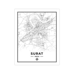 Surat Map Print | Map of Surat India | Digital Download - Etsy Australia