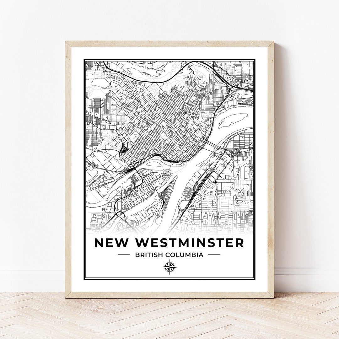 New Westminster Map Print | Map of New Westminster British Columbia ...