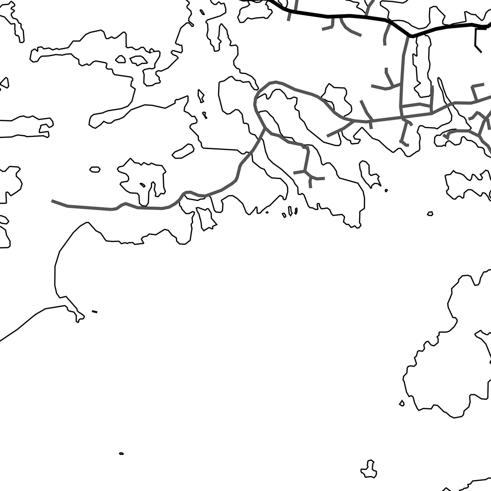 Burgeo Map Print | Map of Burgeo Newfoundland | Black & White | Digital ...