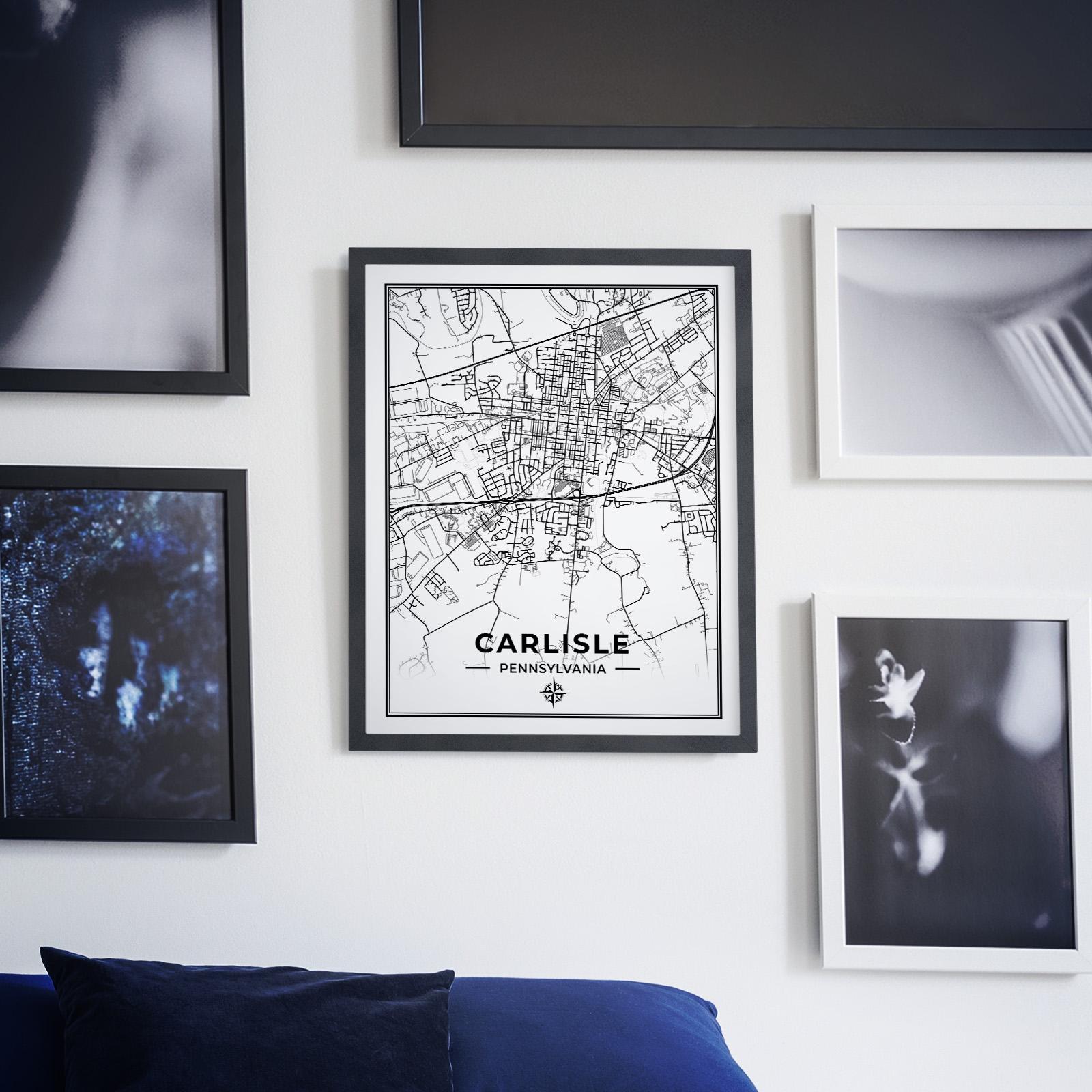 Carlisle Map Print | Map of Carlisle Pennsylvania | Digital Download - Etsy