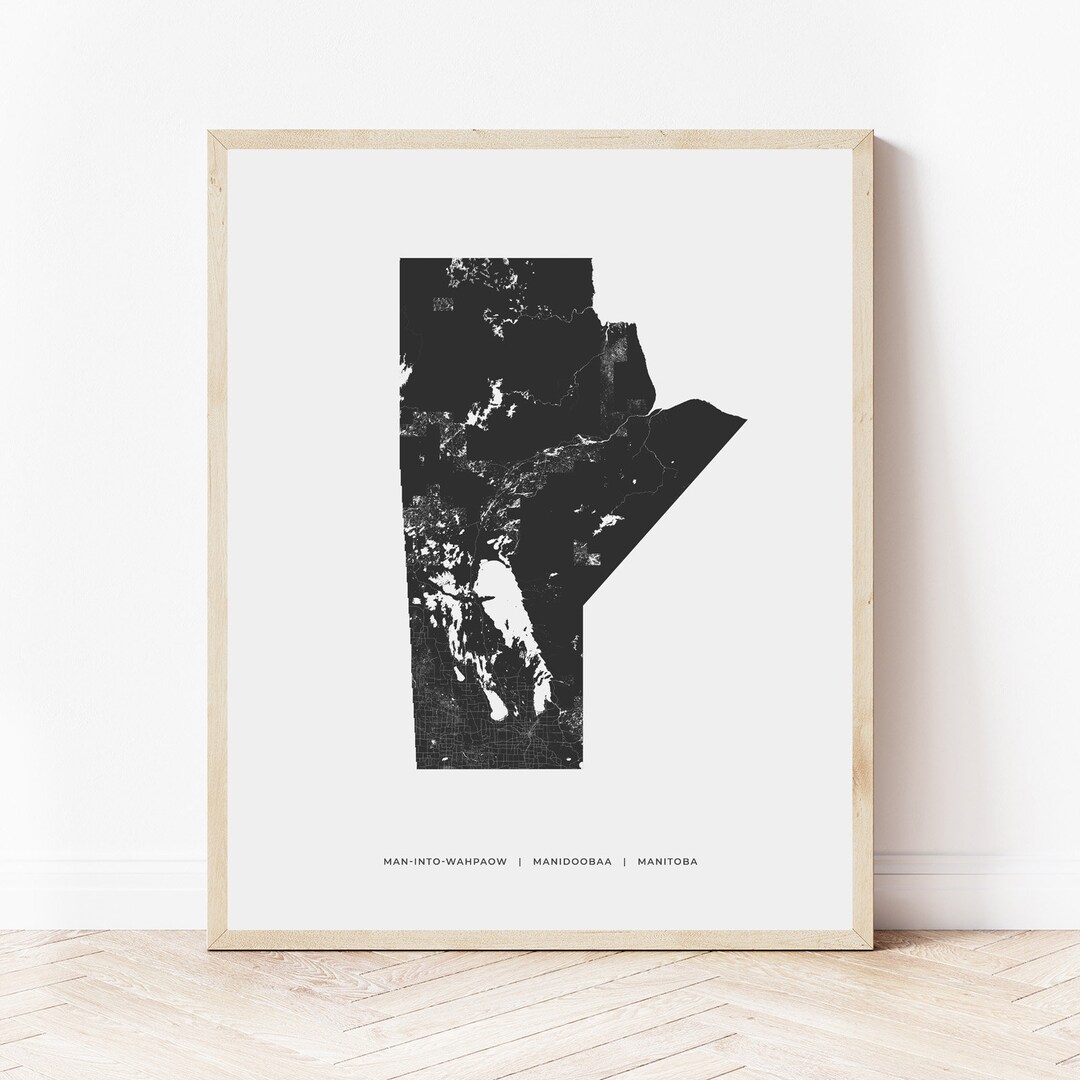 Manitoba Heritage Map Print | Map of Manitoba | Digital Download - Etsy