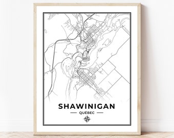 Gaspésie Map Print Map of Gaspésie Quebec Black & White | Etsy