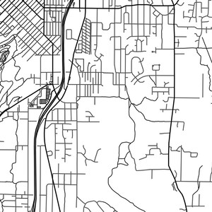Bellingham Map Print | Map of Bellingham Washington State | Digital ...