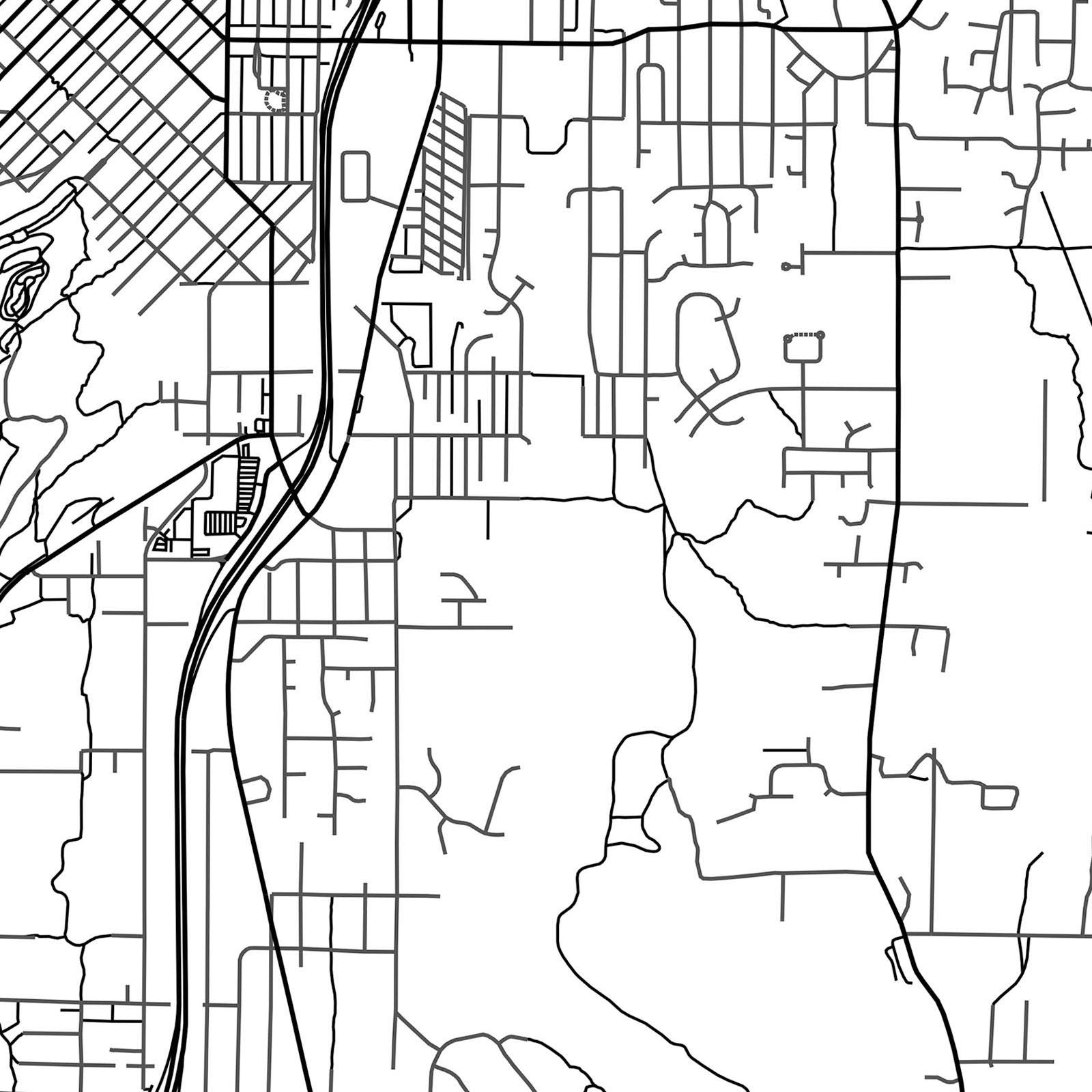 Bellingham Map Print | Map of Bellingham Washington State | Digital ...