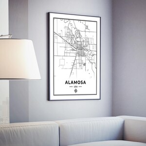 Alamosa Map Print | Map of Alamosa Colorado | Digital Download - Etsy