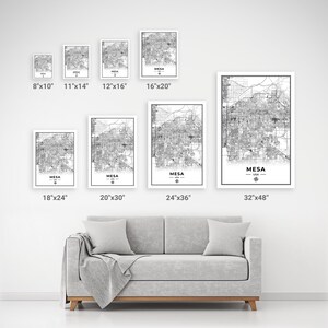 Mesa Map Print | Map of Mesa Arizona | Digital Download - Etsy
