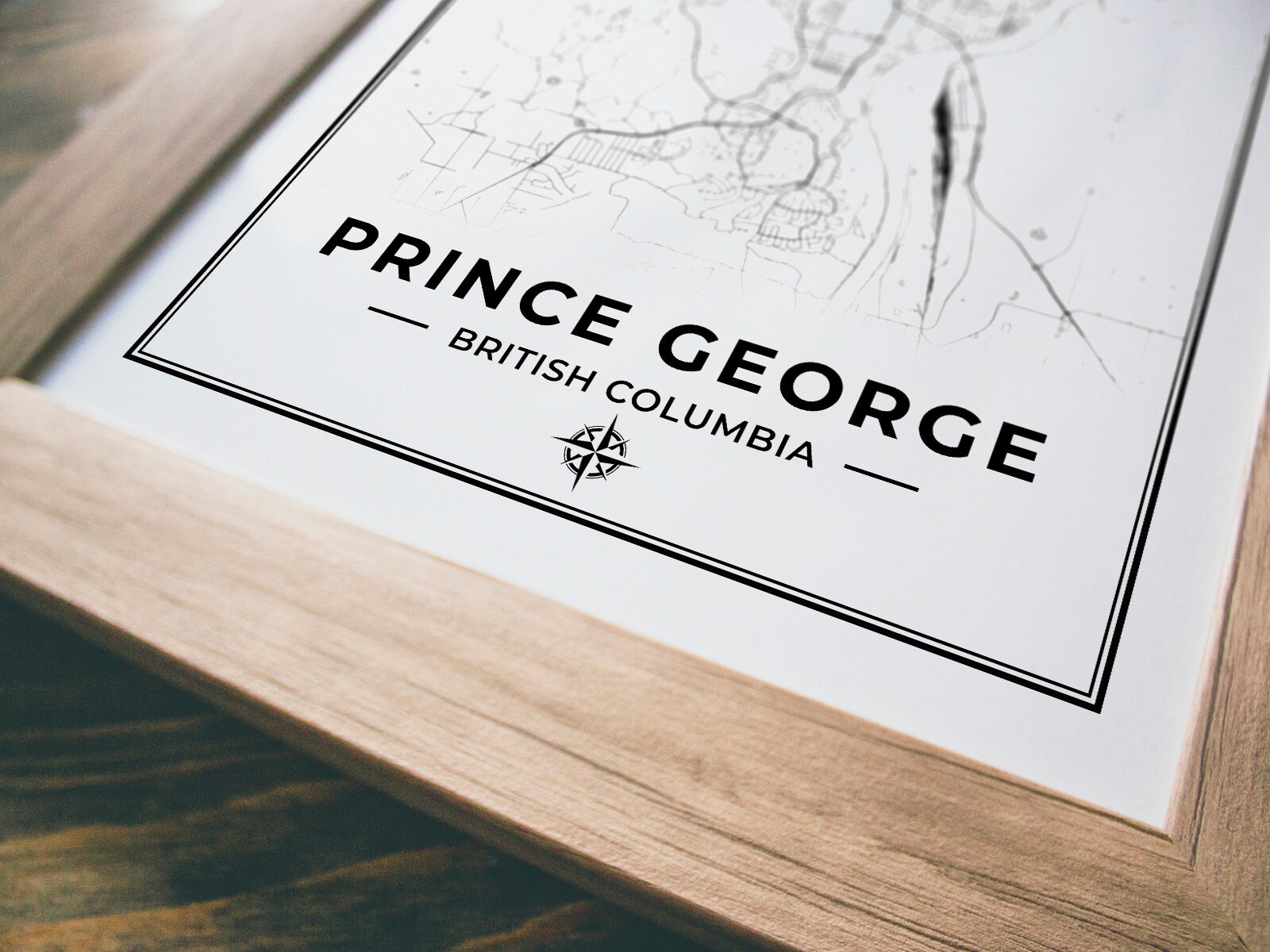 Prince George Map Print Map of Prince George British | Etsy