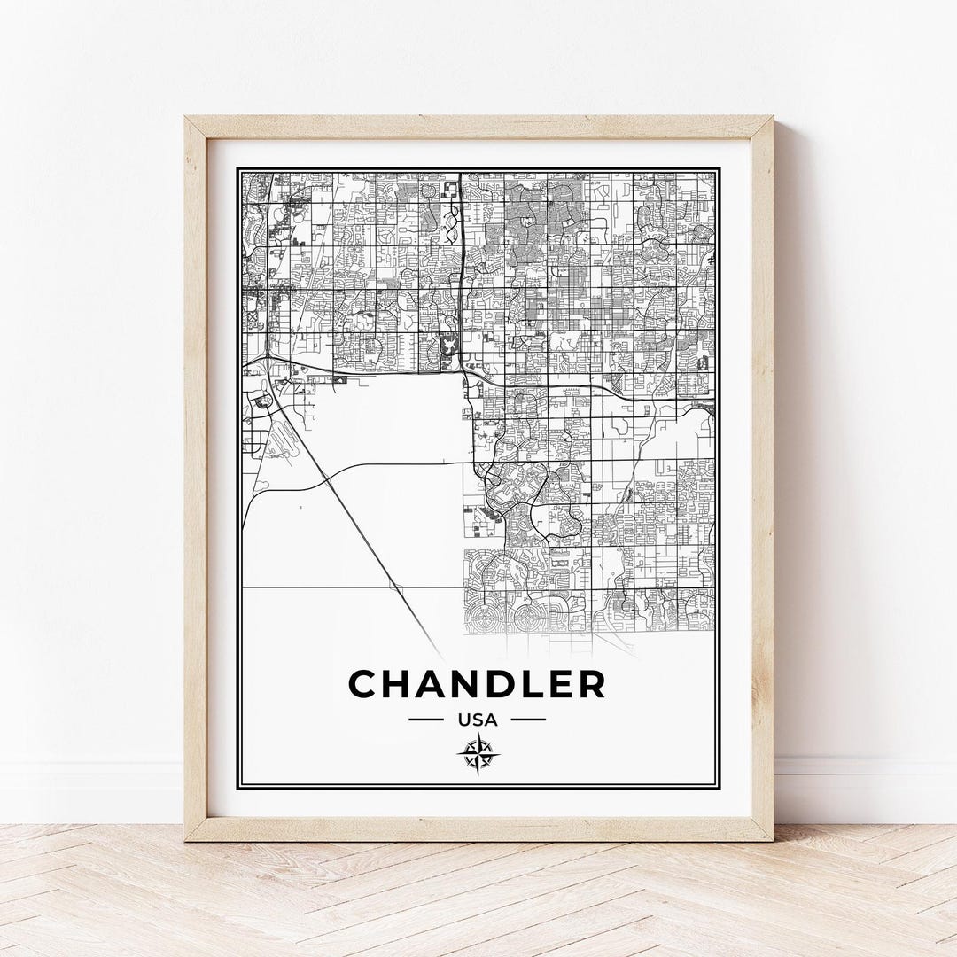 Chandler Map Print | Map of Chandler Arizona | Digital Download - Etsy