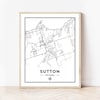 Milton Map Print | Map of Milton Ontario | Black & White | Digital ...