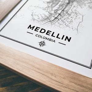 Medellin Map Print Map of Medellin Colombia Digital Download - Etsy