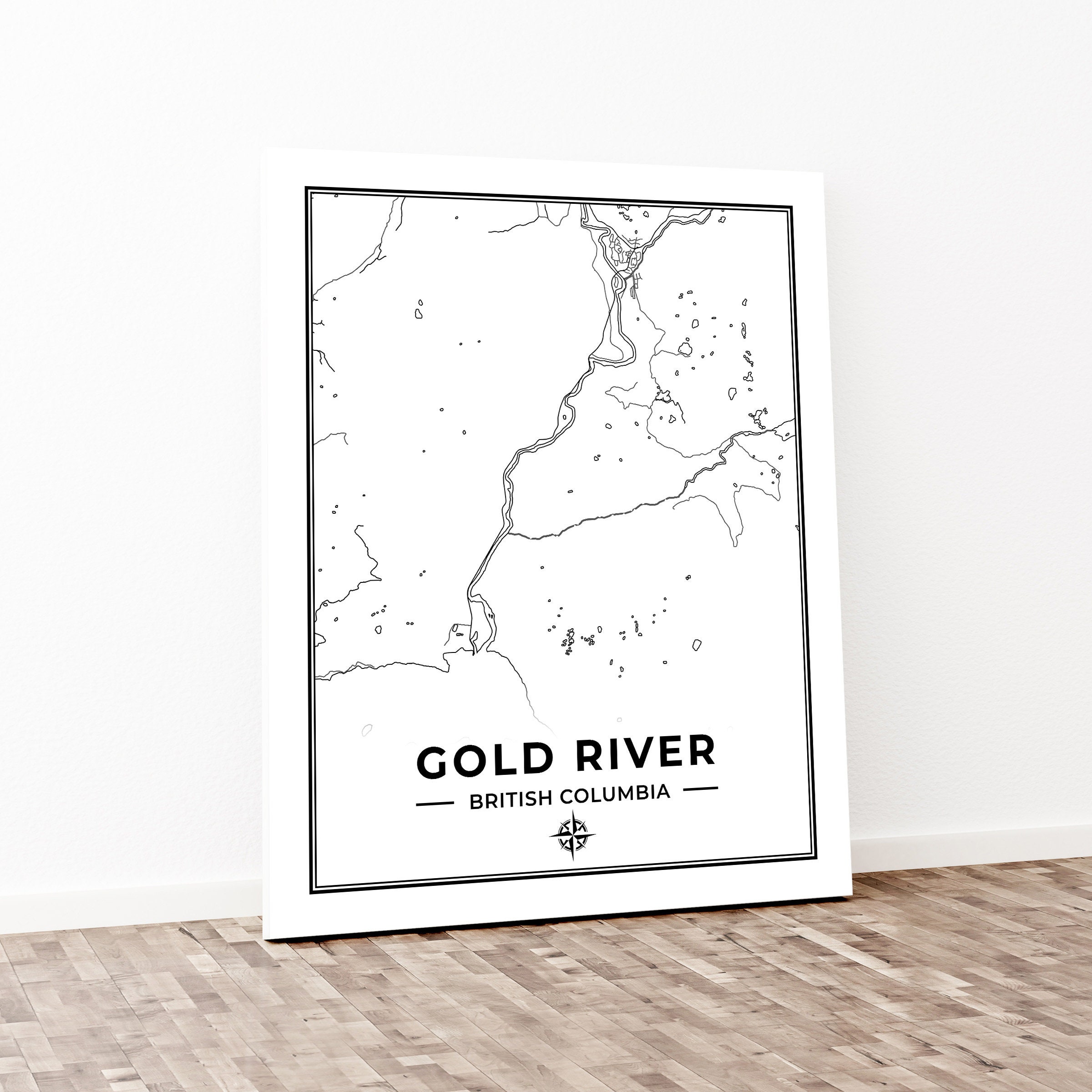 Gold River Map Print Map of Gold River British Columbia | Etsy