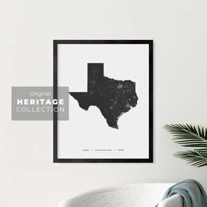 Texas Map Print | Map of Texas | Digital Download - Etsy