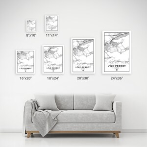 L'Île-perrot Map Print | Map of L'Île-perrot Québec | Black & White ...