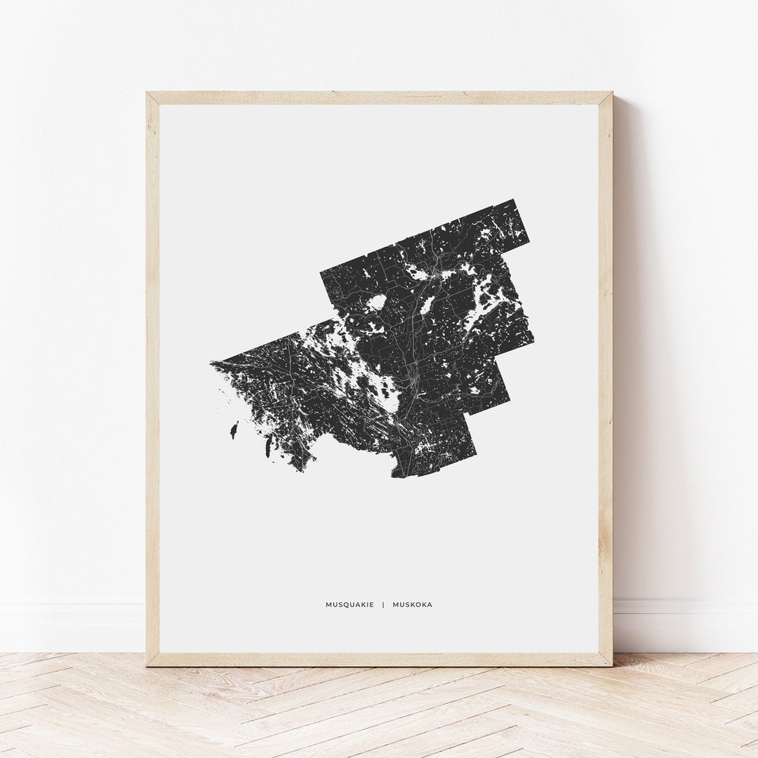 Muskoka Heritage Map Print Map of Muskoka Ontario Digital - Etsy