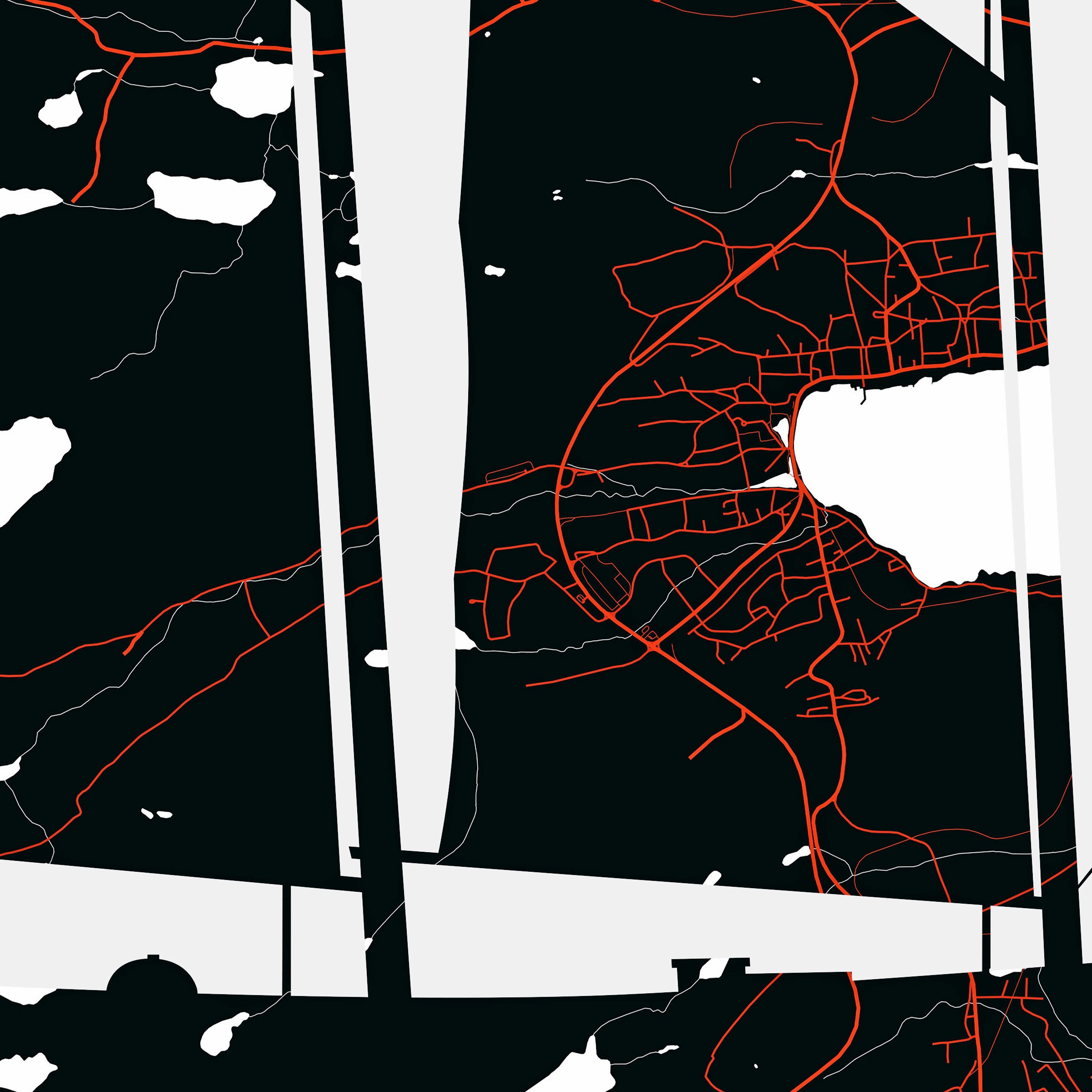 Home Décor Wall Hangings Map of Carbonear Newfoundland Carbonear ...