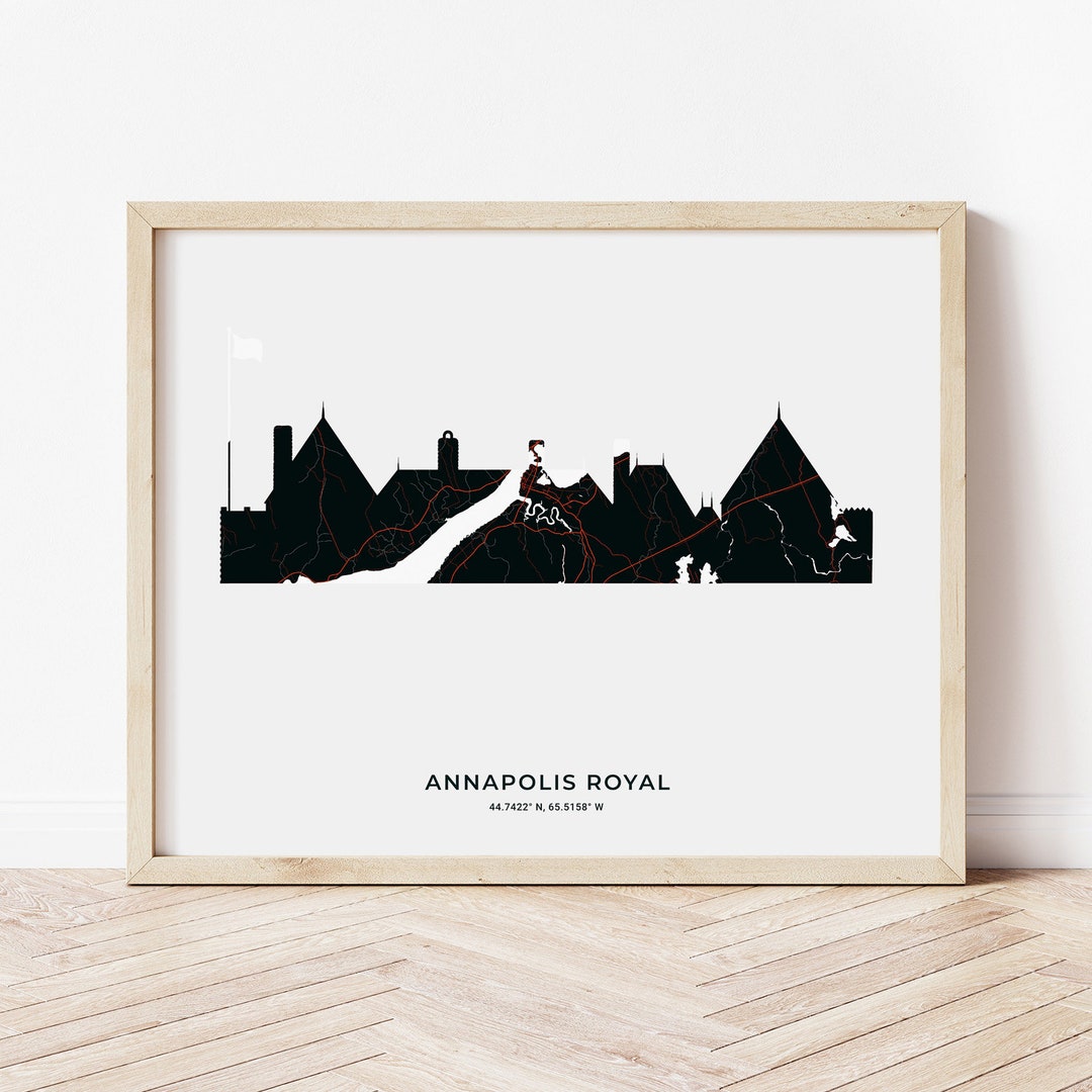 Annapolis Royal Royal-port-royal Print | Map of Annapolis Royal Nova ...