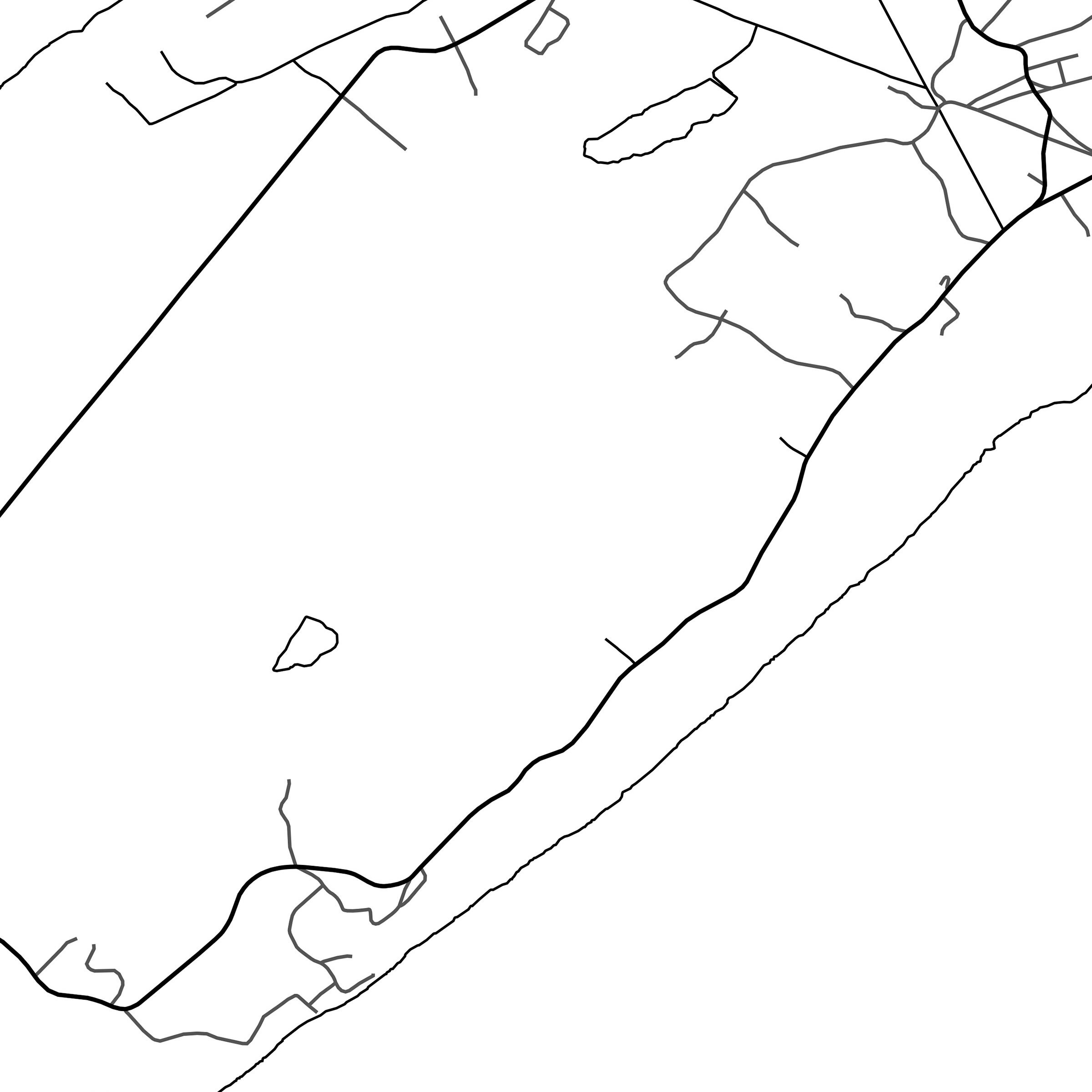 Bell Island Map Print | Map of Bell Island Newfoundland | Black & White ...