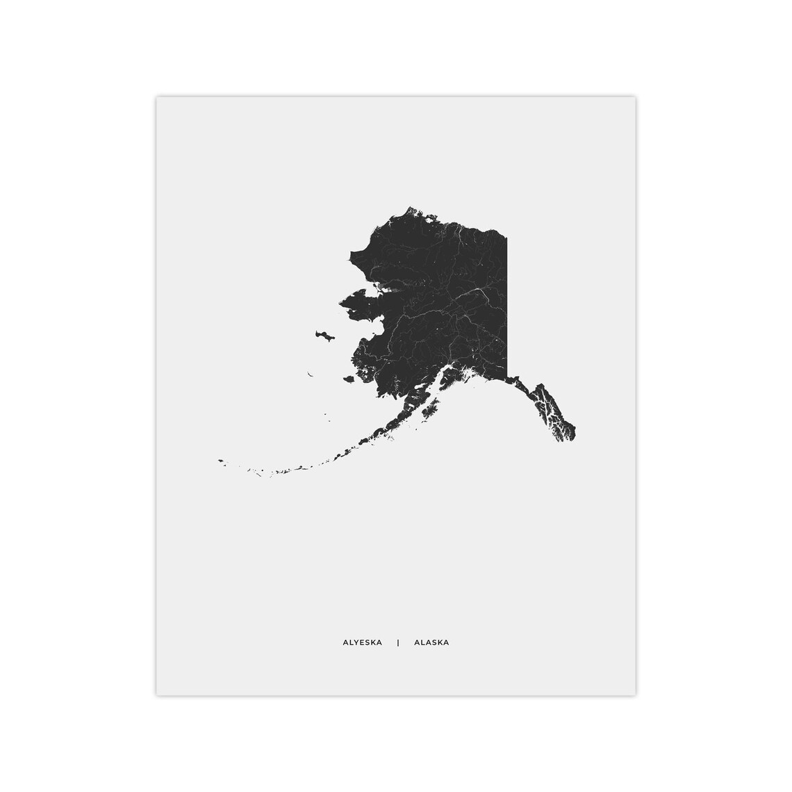Alaska Map Print | Map of Alaska | Digital Download - Etsy