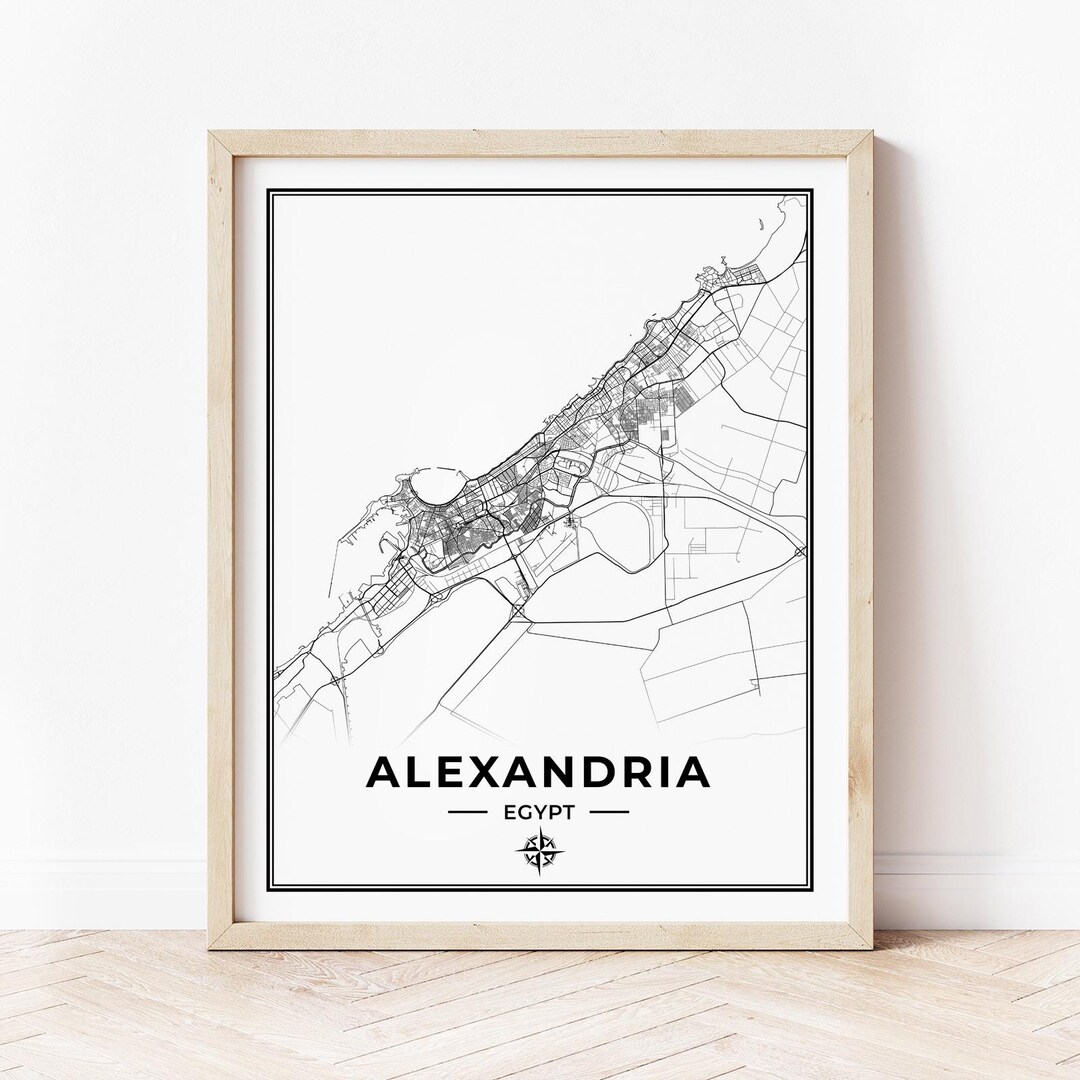 Alexandria Map Print | Map of Alexandria Egypt | Digital Download - Etsy